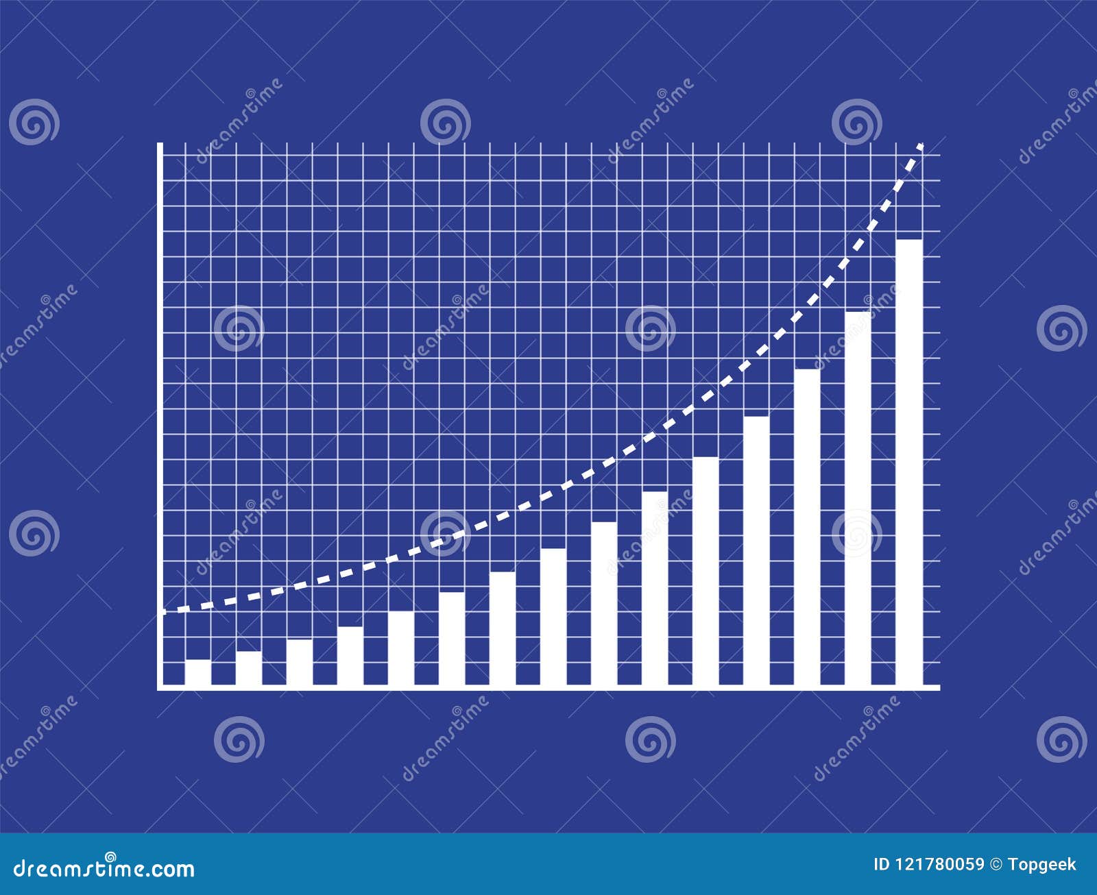 Rising Chart Banner, Color Vector Illustration Stock Vector ...