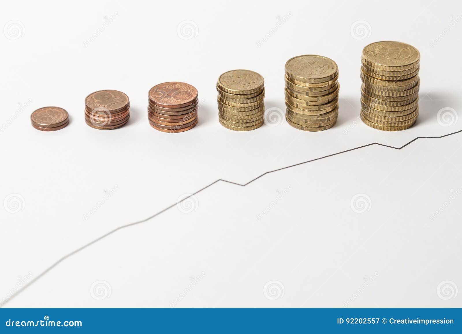 Rising Chart And Money Stock Image | CartoonDealer.com #66351763