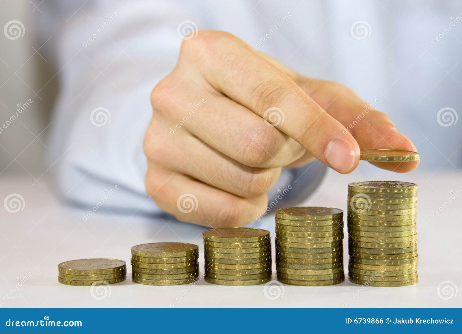 Rising Coins stock photo. Image of corporate, fund, commerce - 6739866