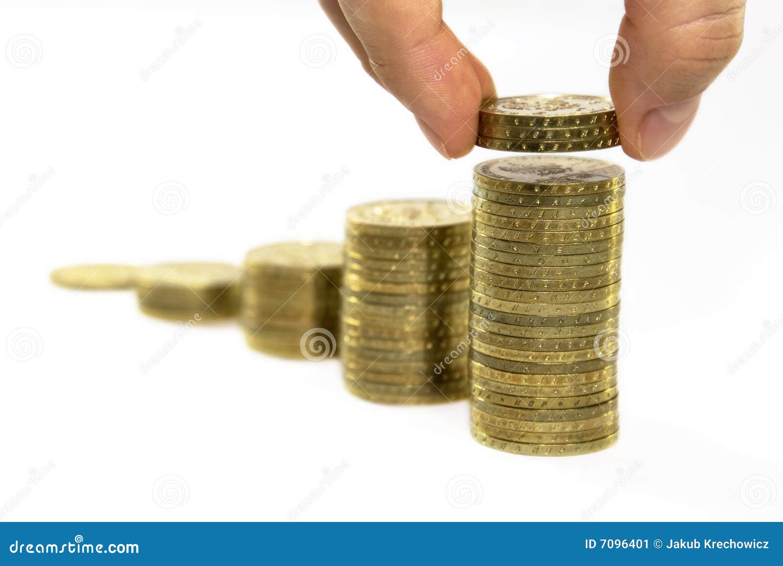 Rising Coins stock image. Image of counting, commerce - 7096401