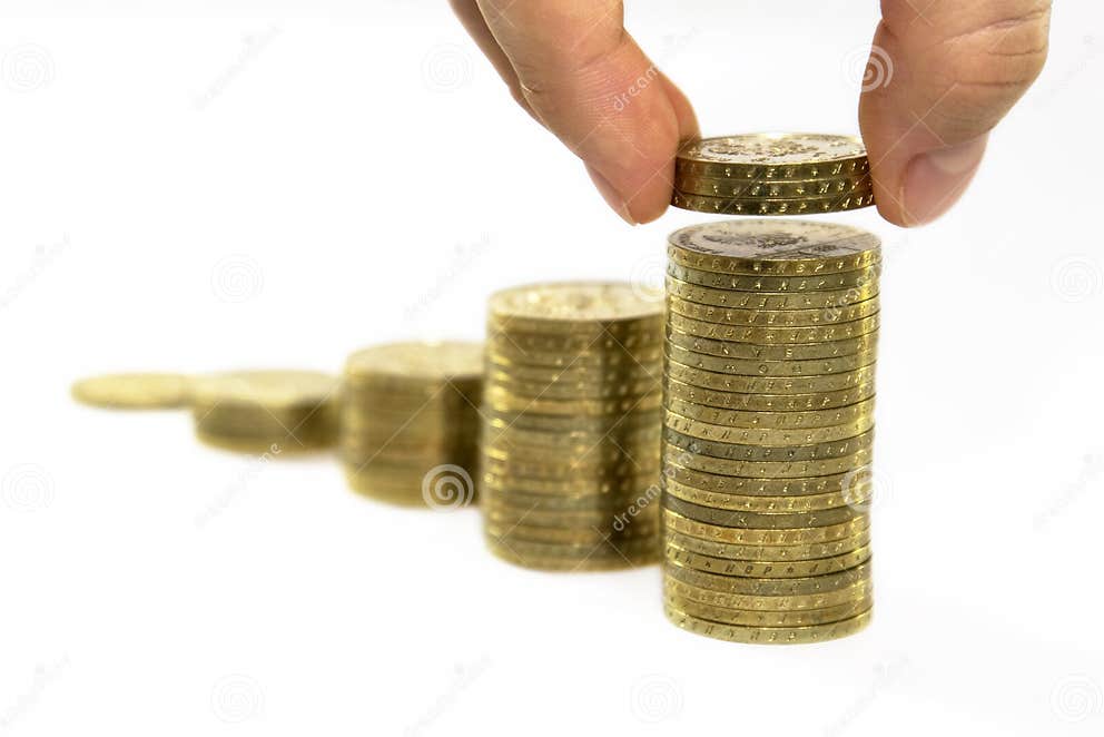 Rising Coins stock image. Image of counting, commerce - 7096401
