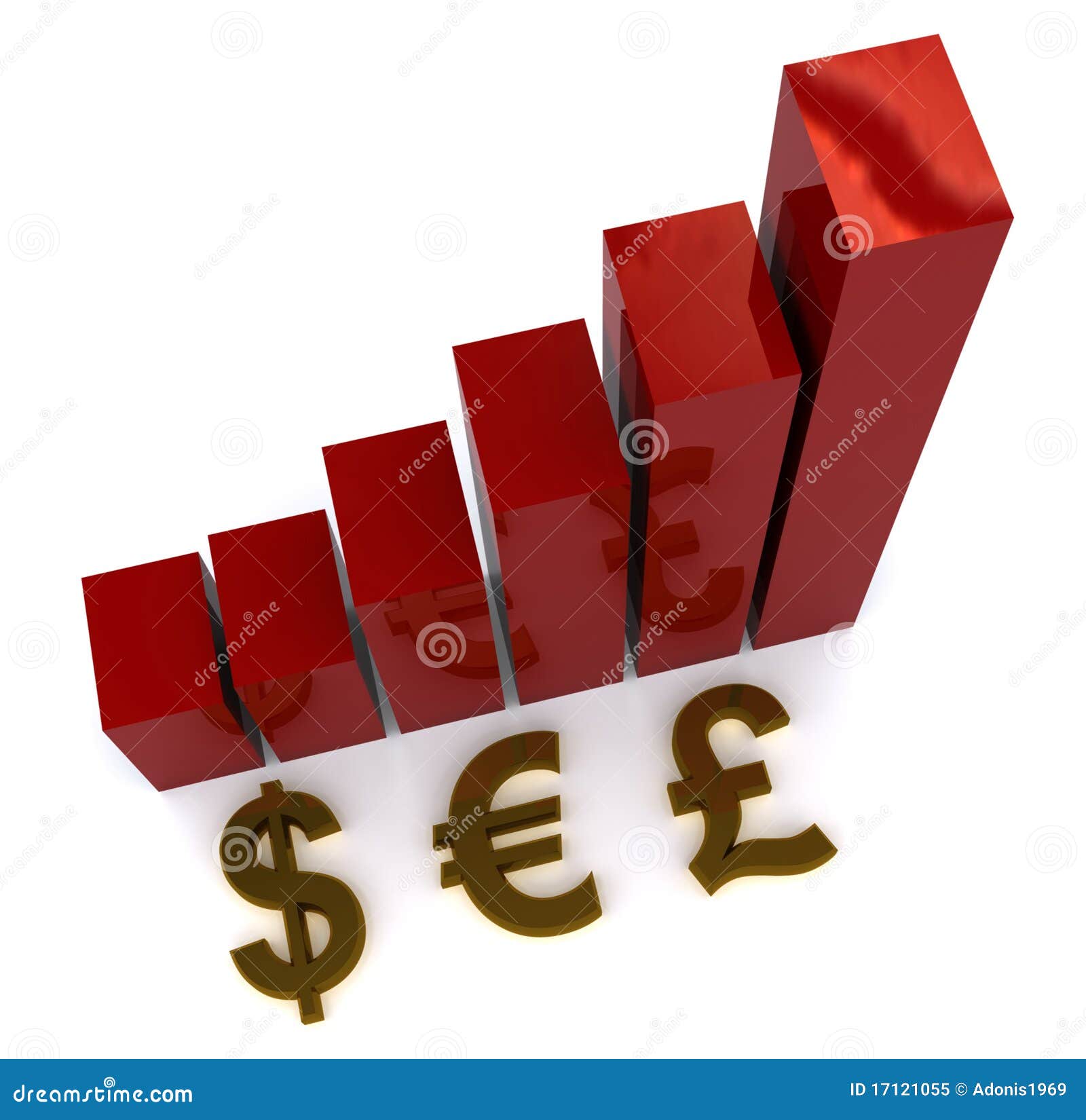 Rising Dollars Chart With Green Arrow Stock Photo | CartoonDealer.com ...