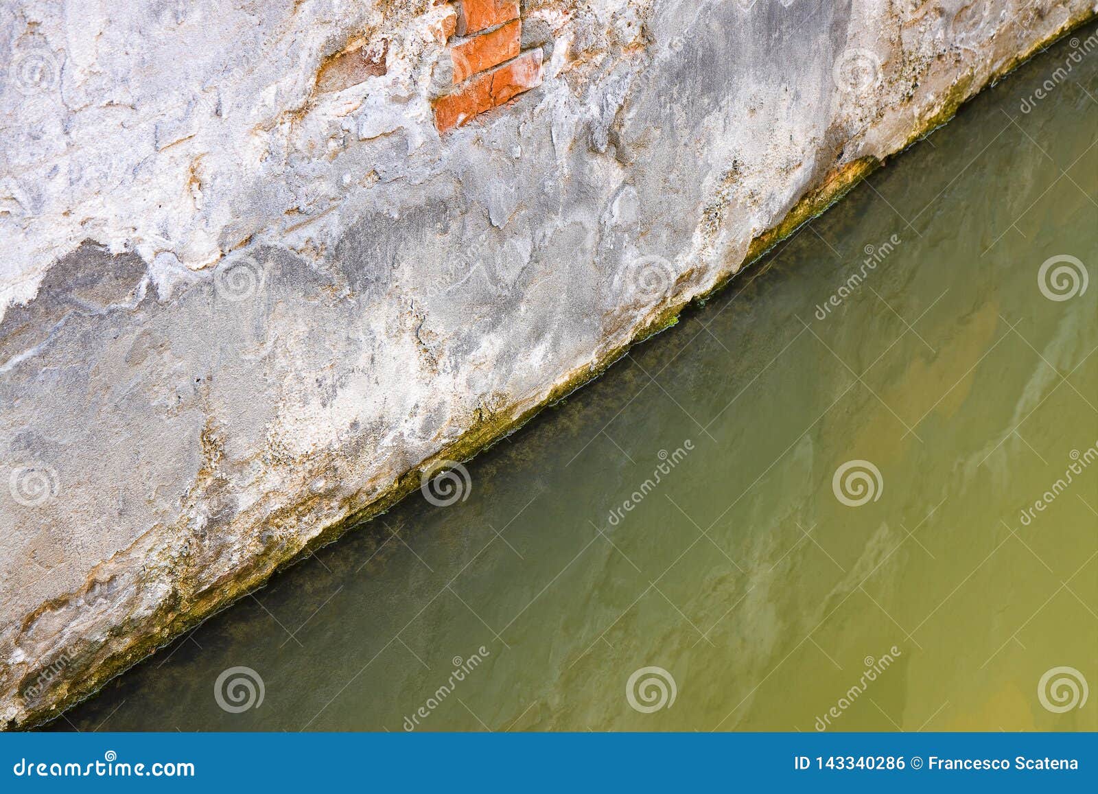 Rising Damp on a Brick Wall in a Channel Full of Water Stock Photo ...