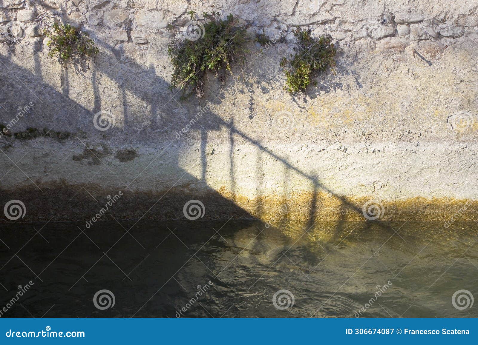 Rising Damp on a Plaster Wall in a Channel Full of Water Stock Image ...