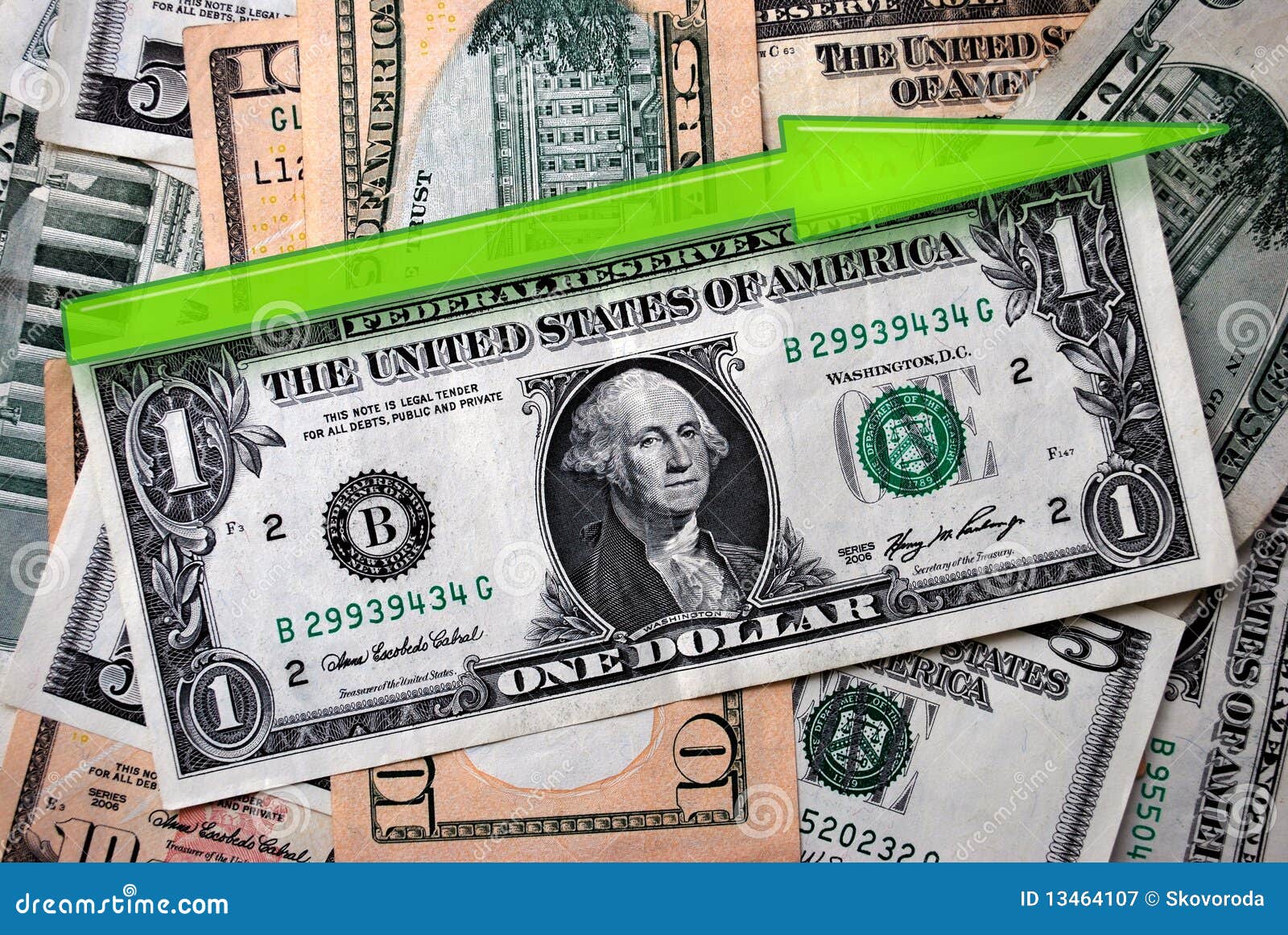 Rising Dollar stock image. Image of exchange, analitics - 13464107