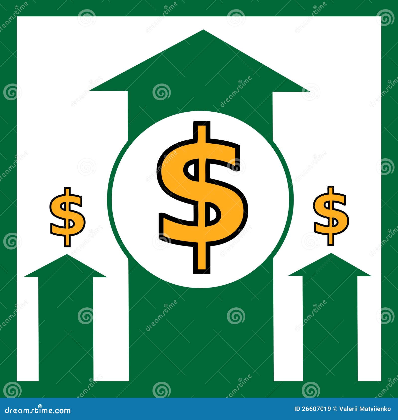 Rising Dollar - Vector Illustration Stock Vector - Illustration of ...