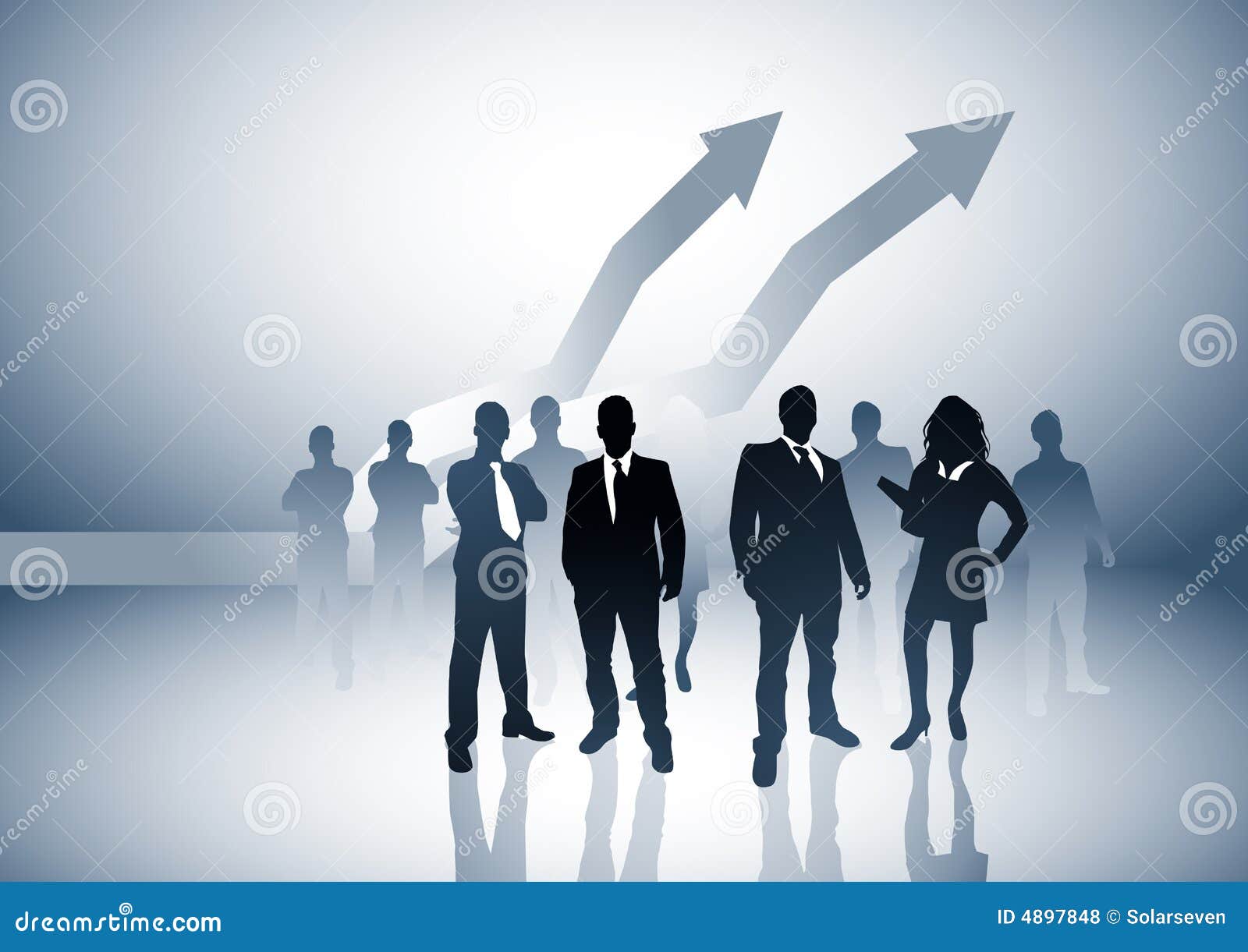 Rising Economy stock illustration. Illustration of management - 4897848