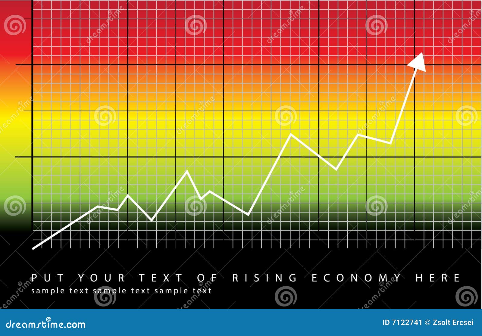 Rising economy stock vector. Illustration of graph, color - 7122741