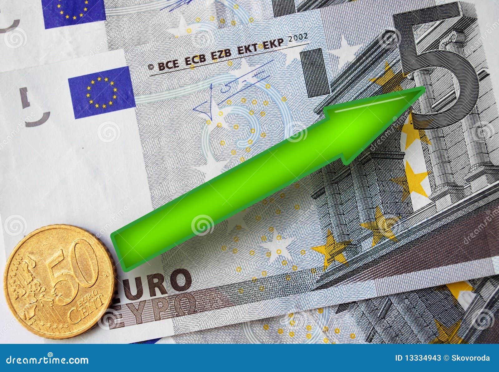 Rising Euro stock image. Image of growth, grow, concept - 13334943
