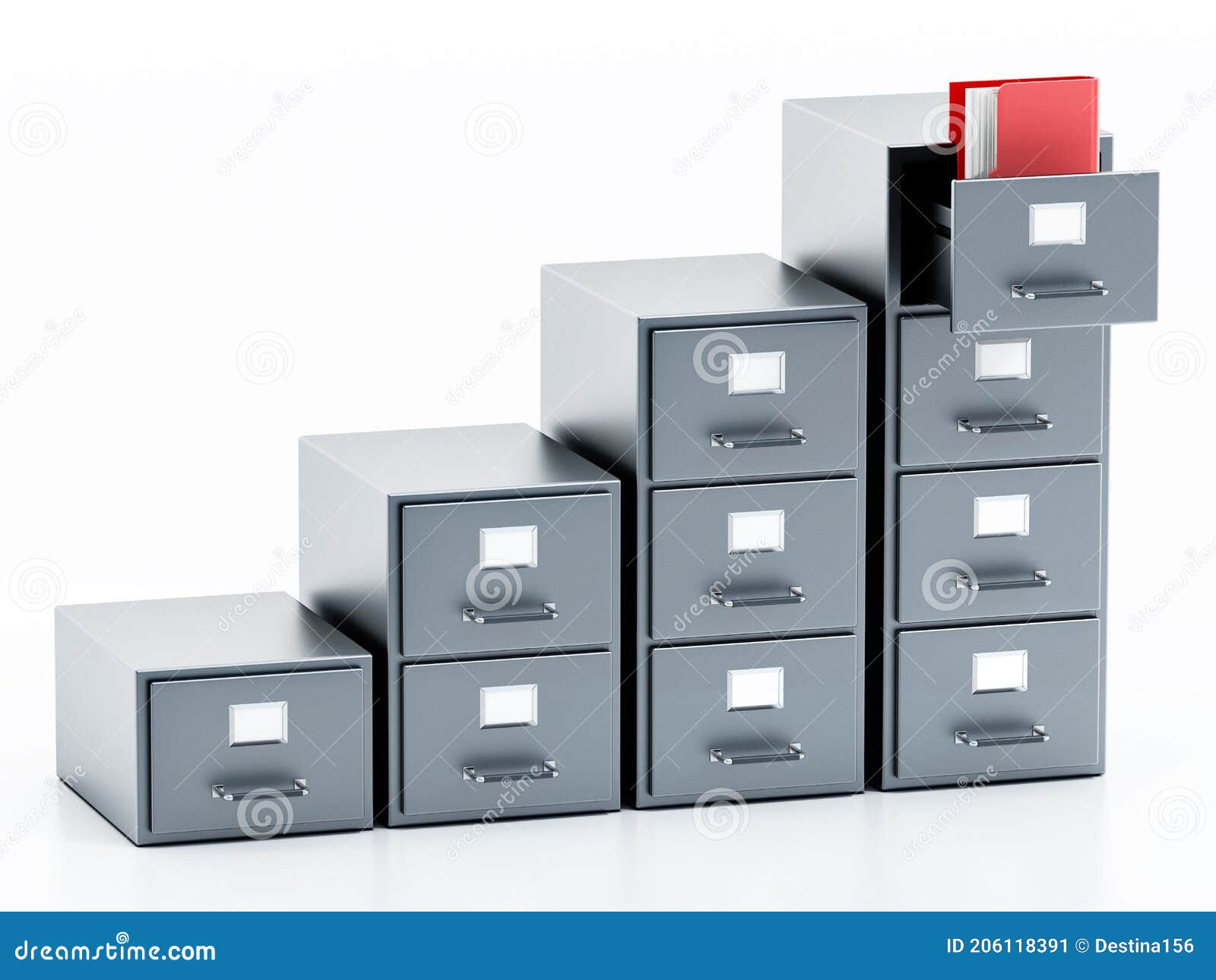 File Cabinets Inside The Screen Of Laptop Computer. Laptop And File ...