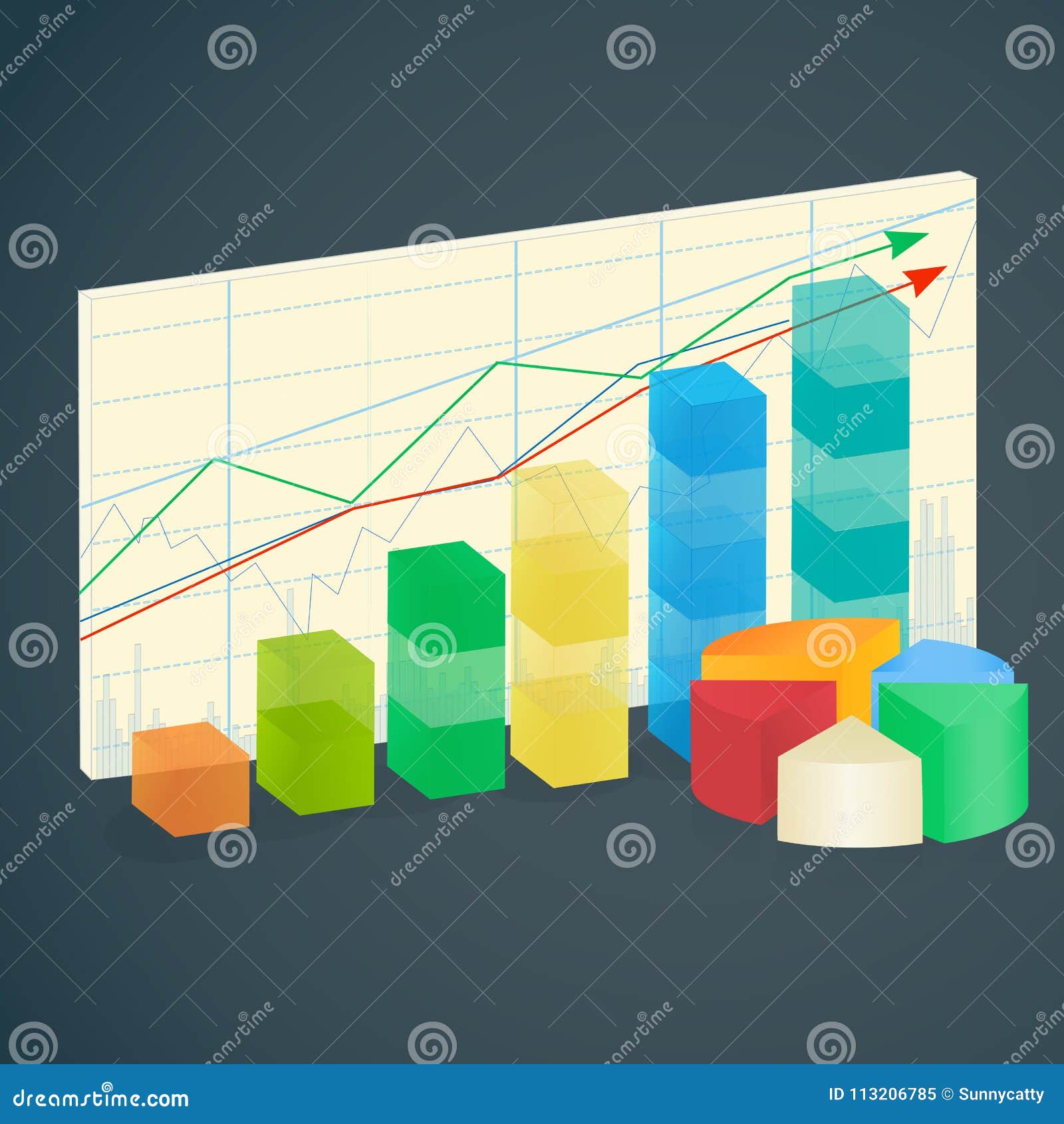 Rising Finance Bar Graph Infographic for Statistics, Analytics ...