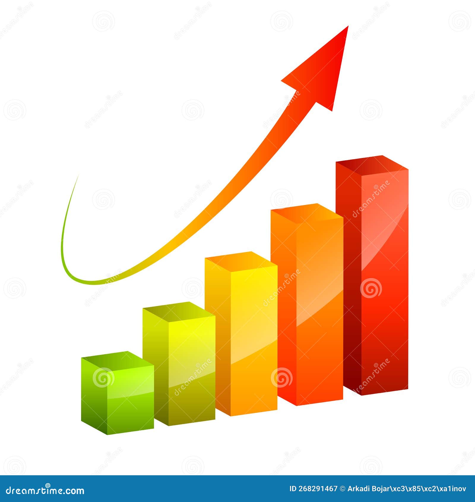 Rising Financial Graph Inside Transparent Piggy Bank. 3d Rendering ...