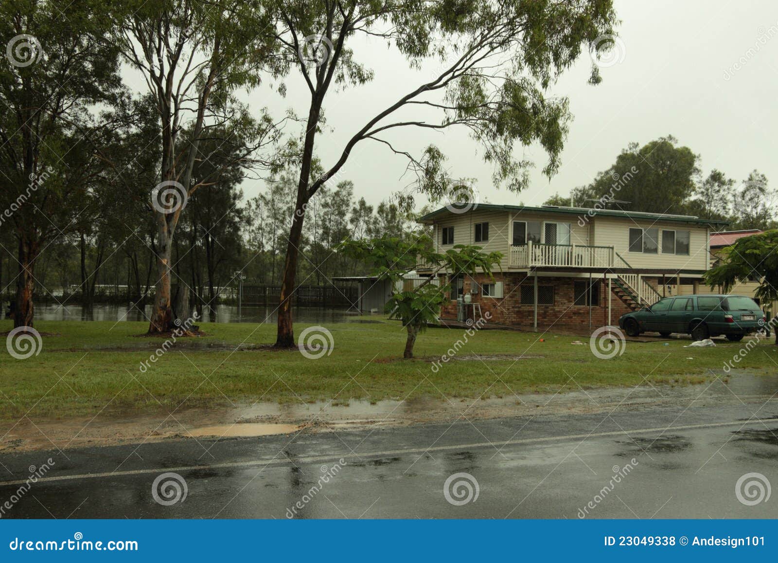 Rising Flood Water Rothwell Home Editorial Stock Photo - Image of ...