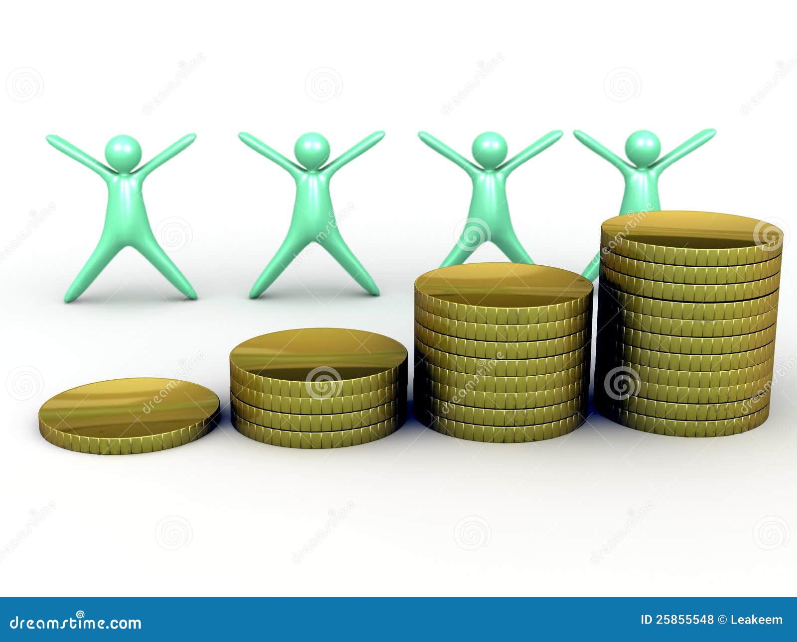 Rising gold coin stack stock illustration. Illustration of stack - 25855548