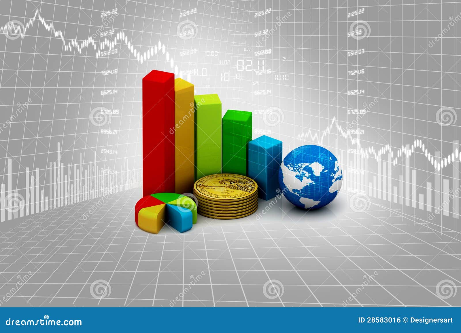 Rising Graph Stock Photography | CartoonDealer.com #5019824