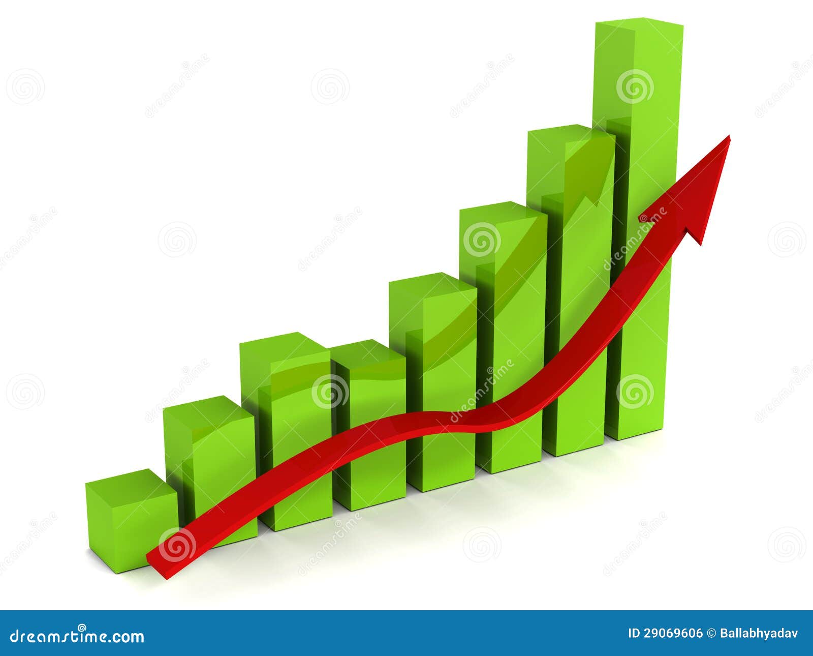 Rising graph stock illustration. Illustration of rise - 29069606