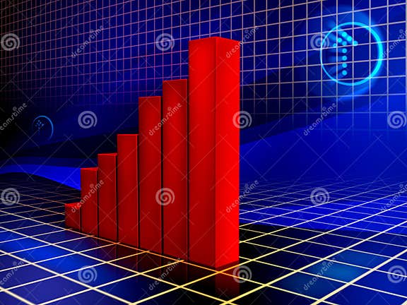 Rising graph stock illustration. Illustration of push - 5704053