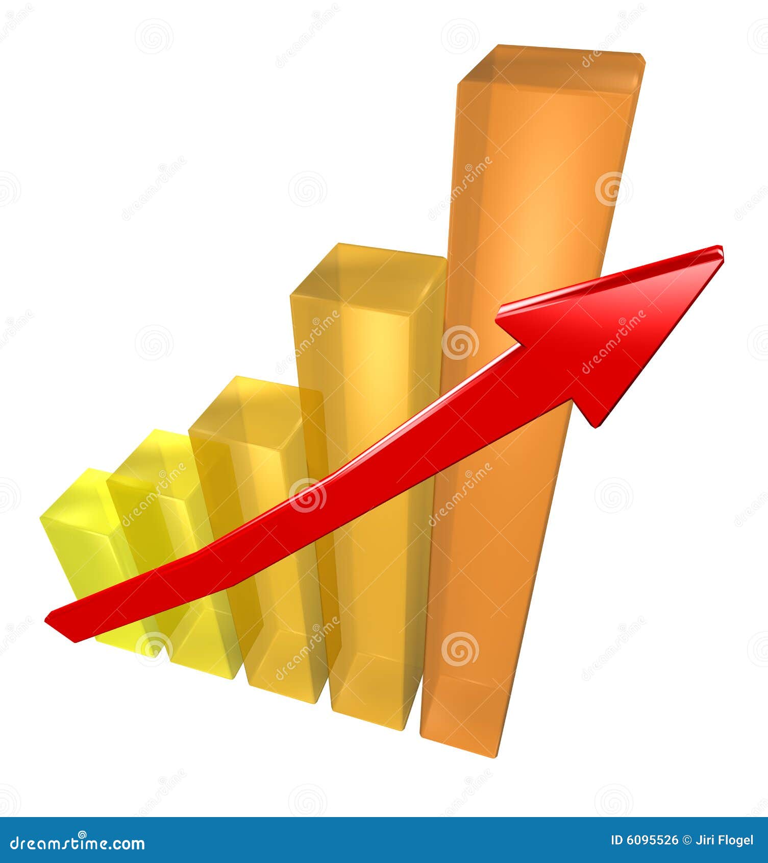 Rising graph stock illustration. Illustration of succeed - 6095526