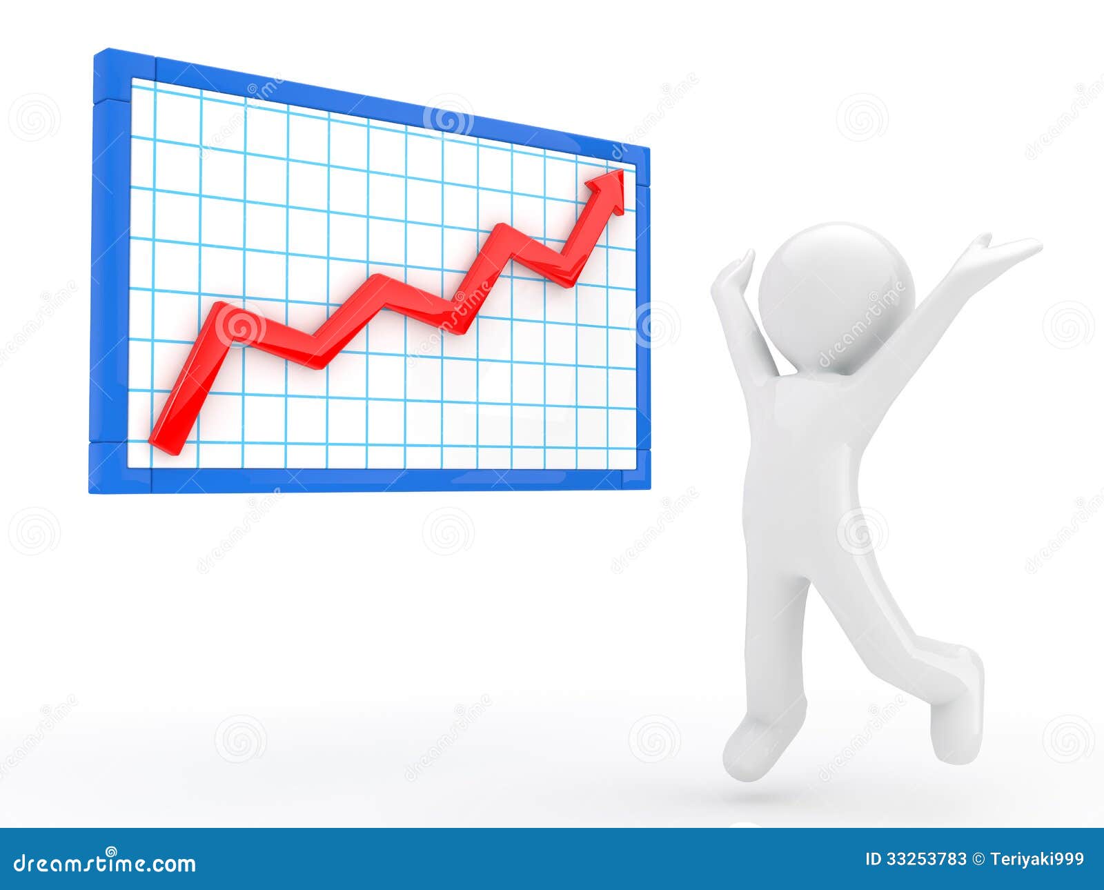 Rising graph stock illustration. Illustration of business - 33253783
