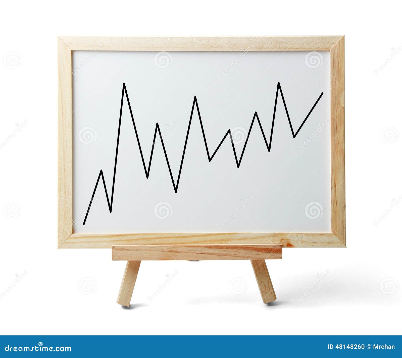 Rising Graph on Whiteboard stock photo. Image of accretion - 48148260