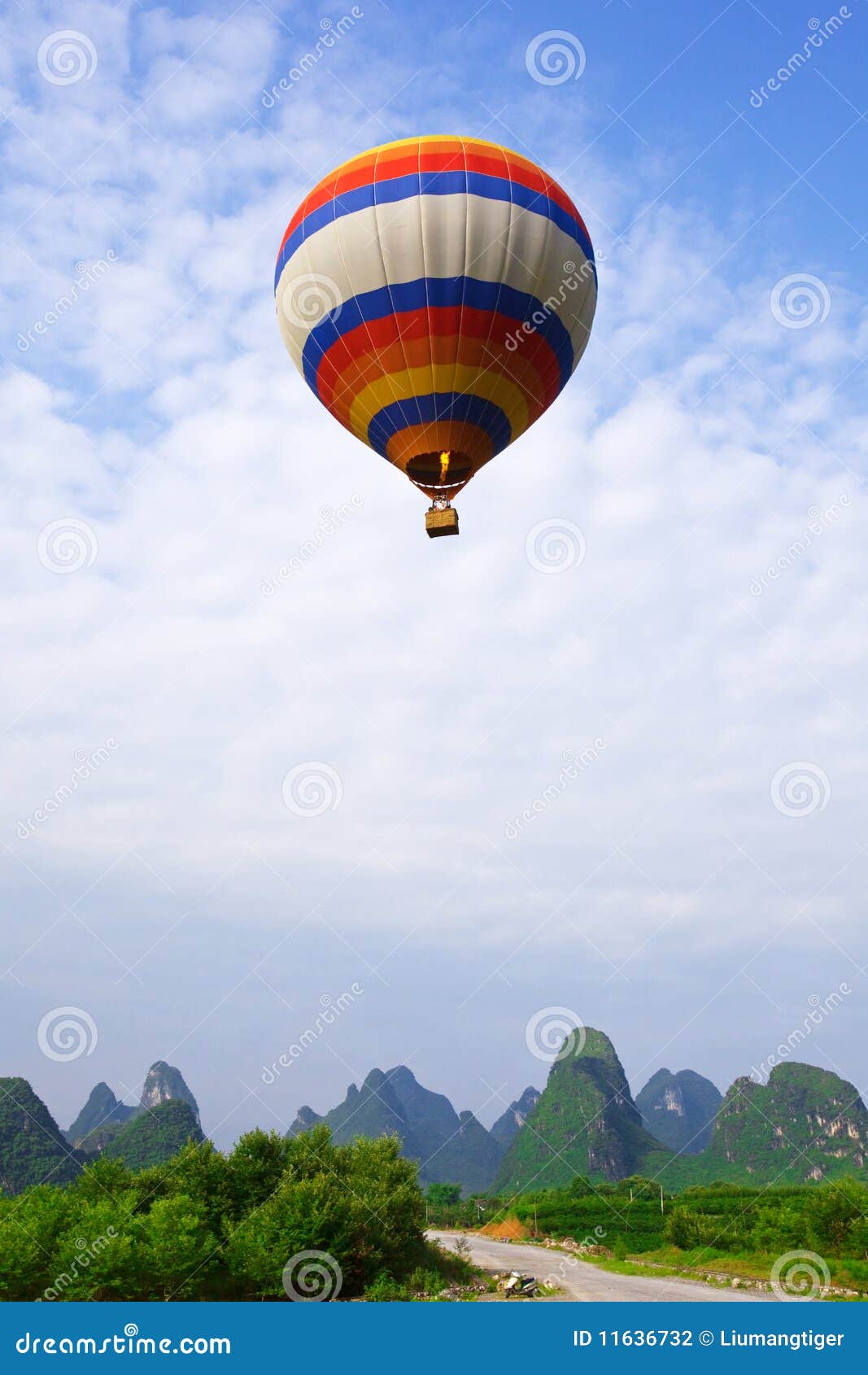 A rising hot air balloon stock photo. Image of huge, ballooning - 11636732