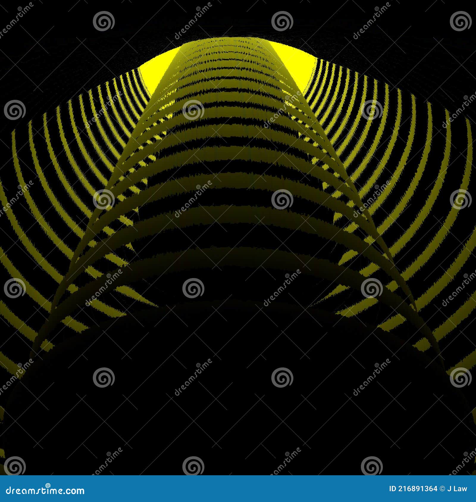 Into Orbit in Yellow and Gold on Black Stock Illustration ...