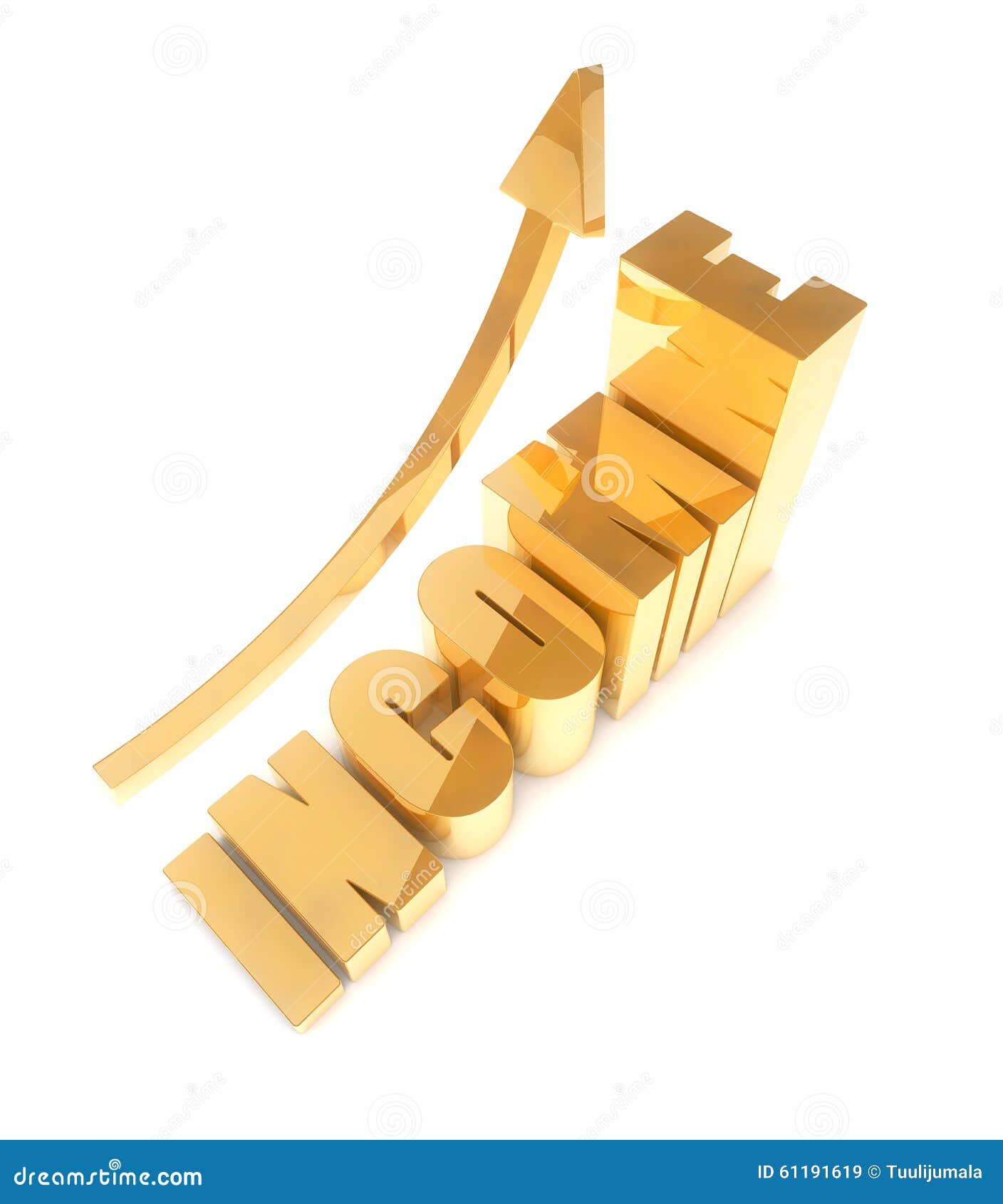 Rising income concept stock illustration. Illustration of golden - 61191619