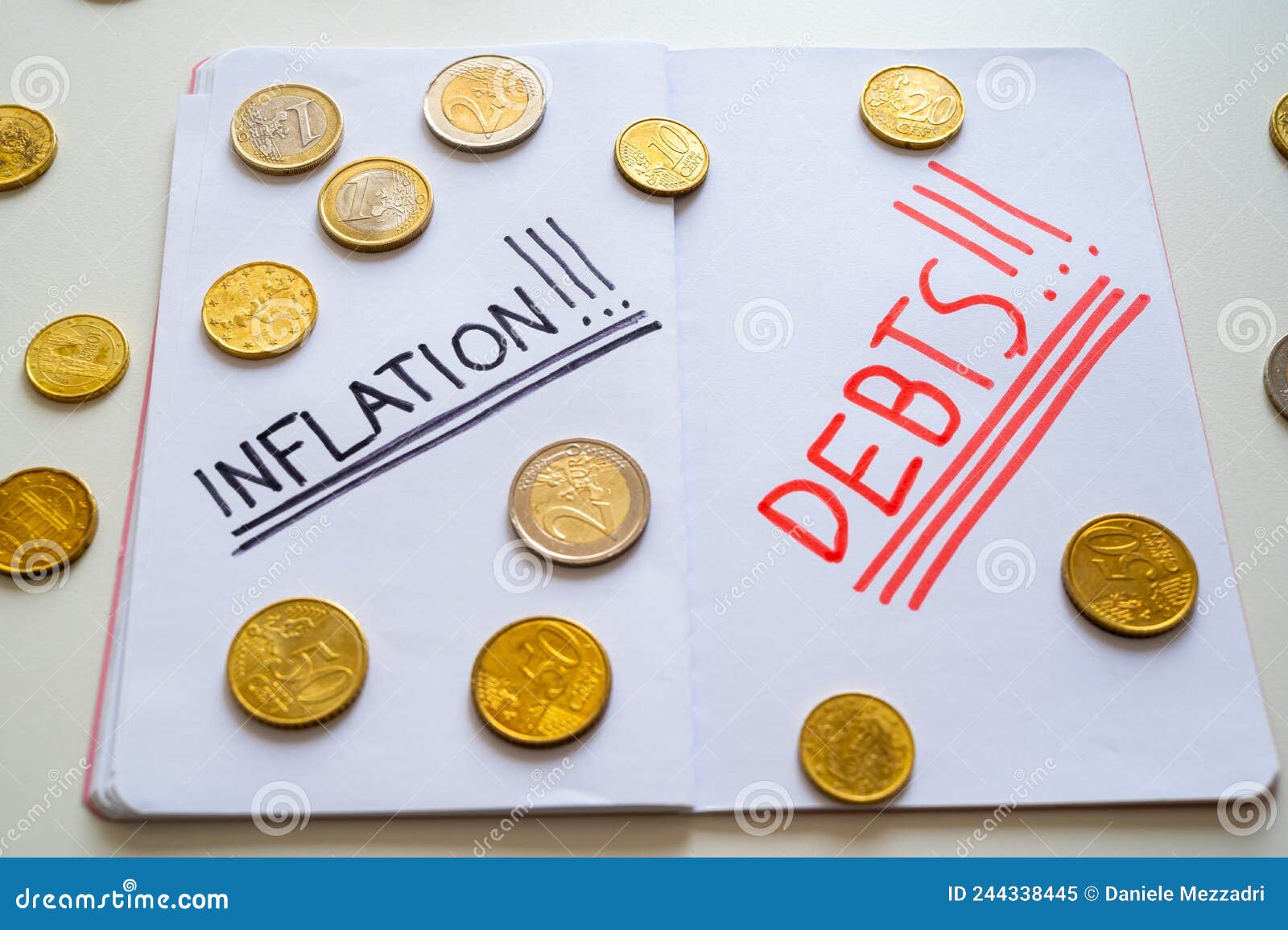 Rising Inflation, Prices and Debt Stock Image - Image of increases ...