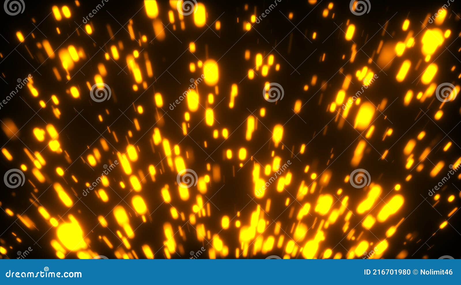 Rising Many Bright Embers, 3d Render Computer Generated Backdrop Stock ...