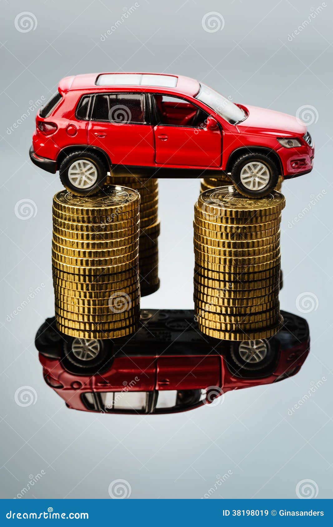 Rising Motoring Costs. Car on Coins Stock Image - Image of cost, europe ...