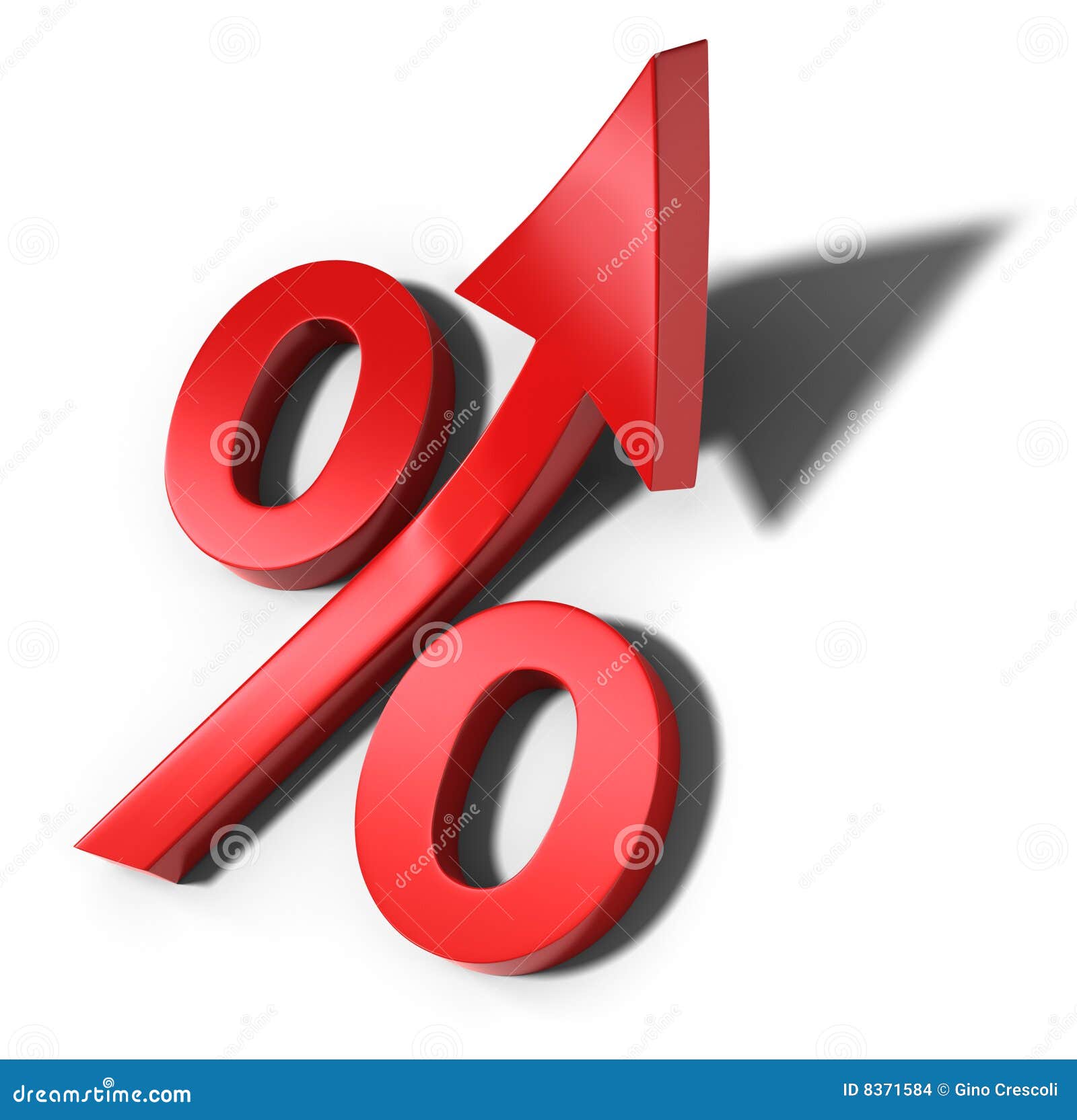 Rising percentage symbol stock illustration. Illustration of accounting ...