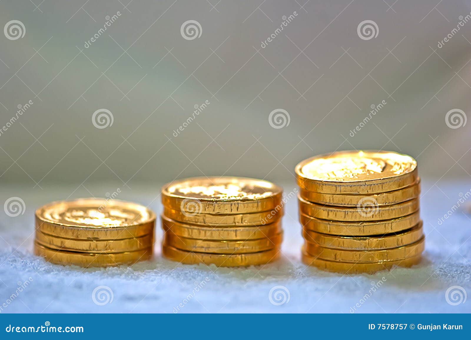 Rising pile of gold coins stock image. Image of earnings - 7578757