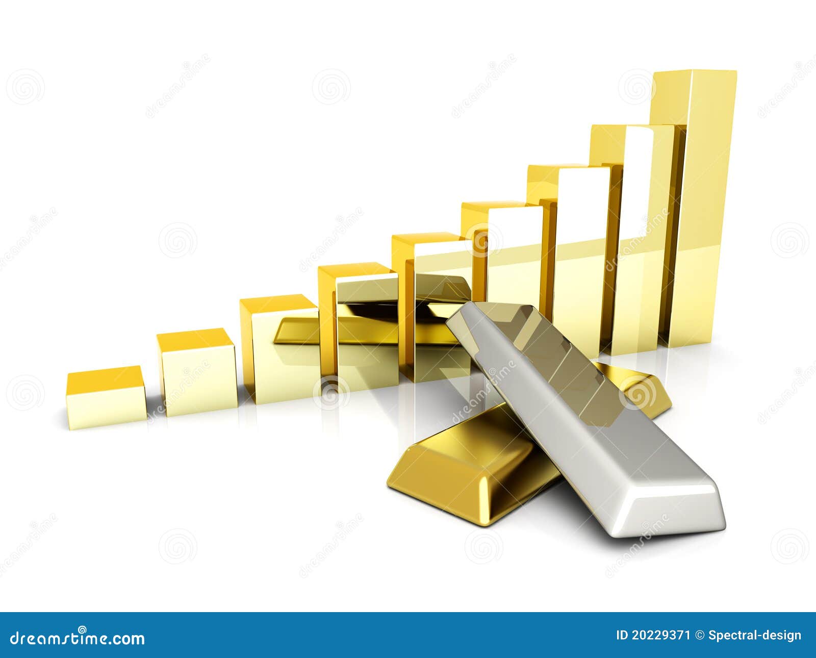 Rising precious metals stock illustration. Illustration of gold - 20229371