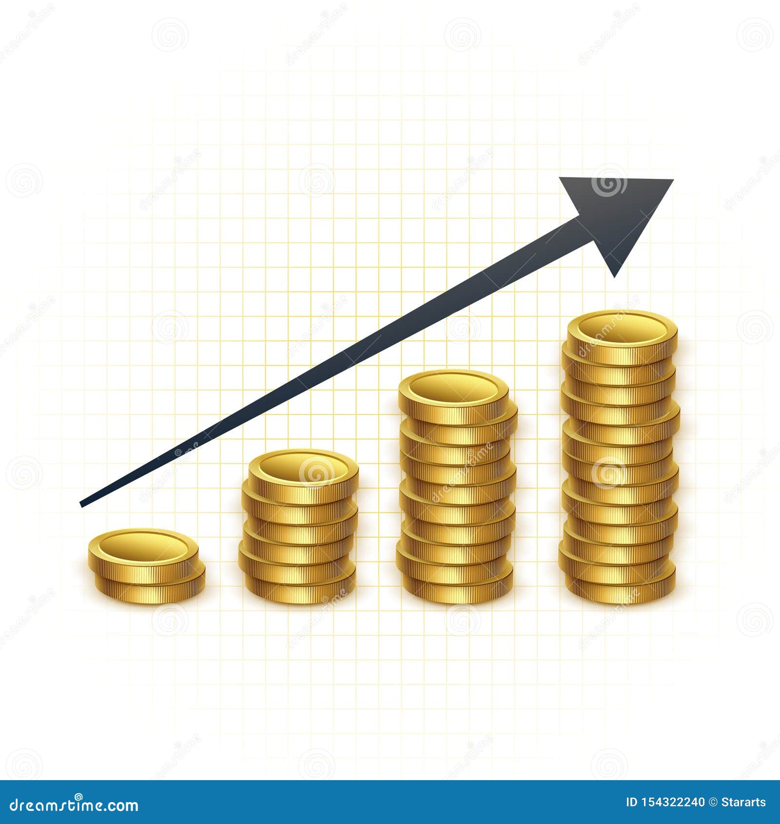 Rising Prices for Gold Concept Chart Stock Vector - Illustration of ...