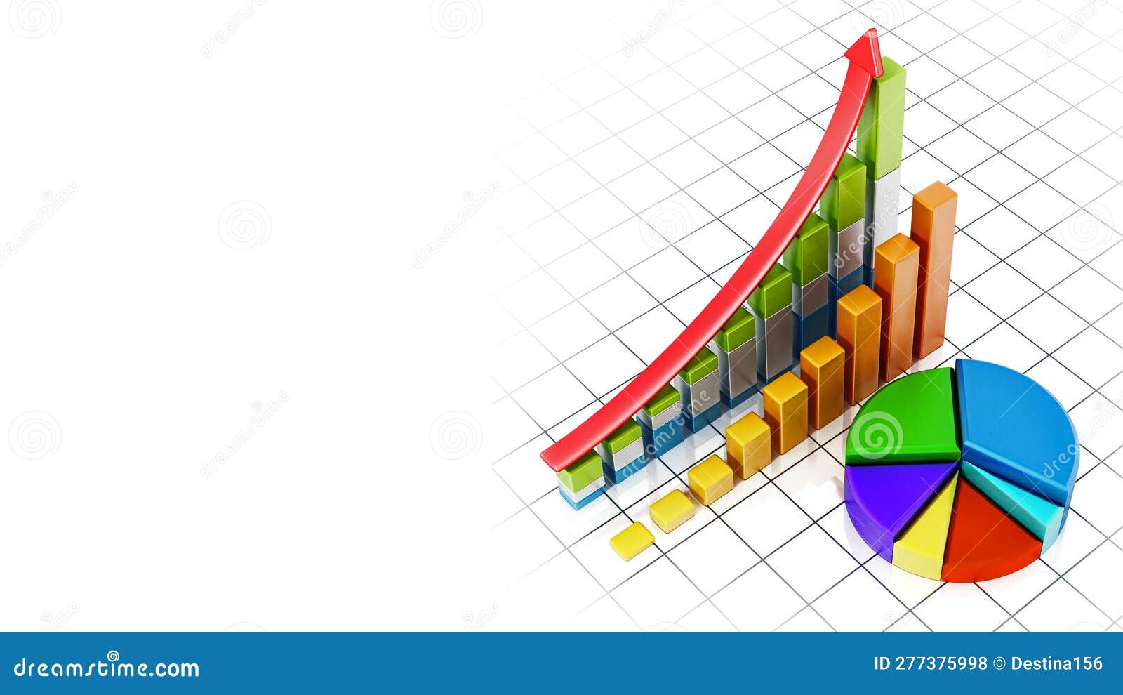 Chart Showing Growth - Infographics Template Cartoon Vector ...