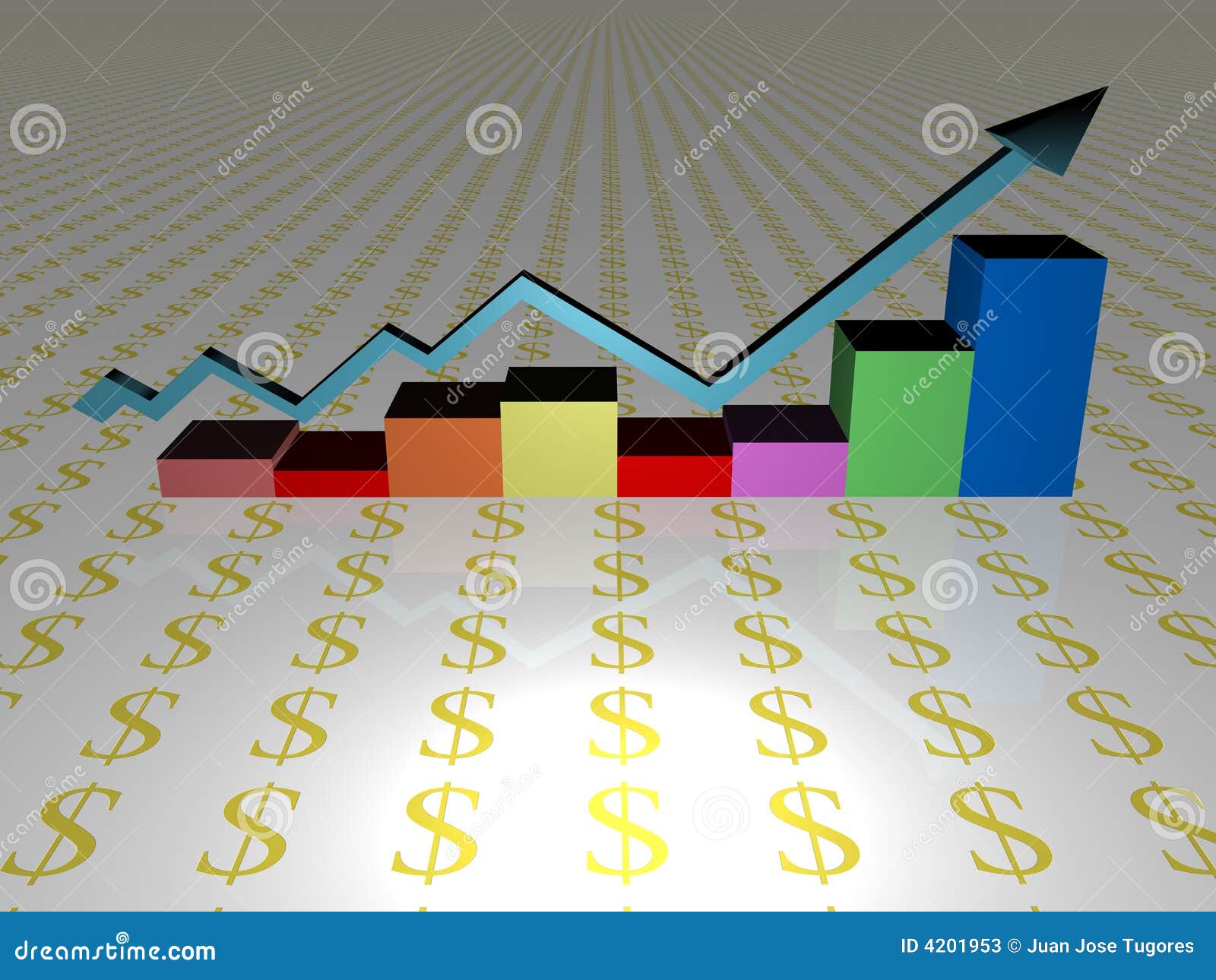 Rising sales chart stock illustration. Illustration of improve - 4201953