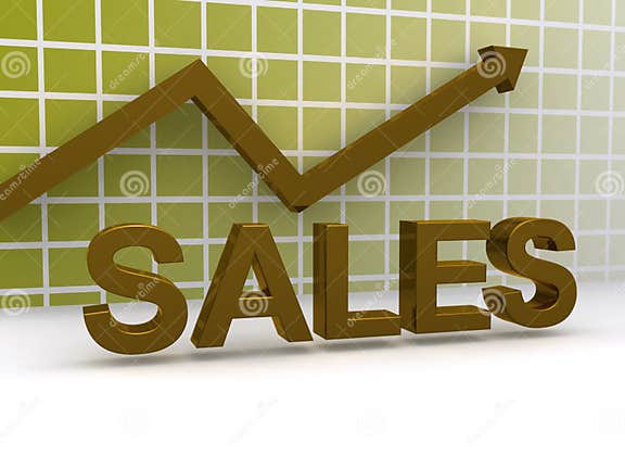 Rising sales graph stock illustration. Illustration of increase - 17145456