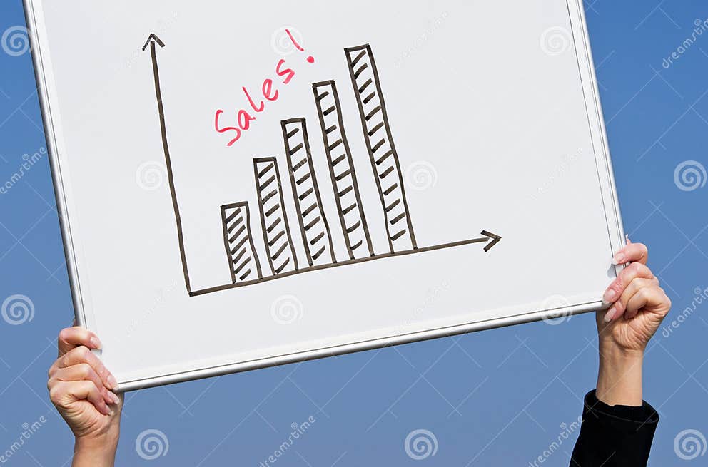 Rising sales graph stock photo. Image of success, succeeding - 18776418