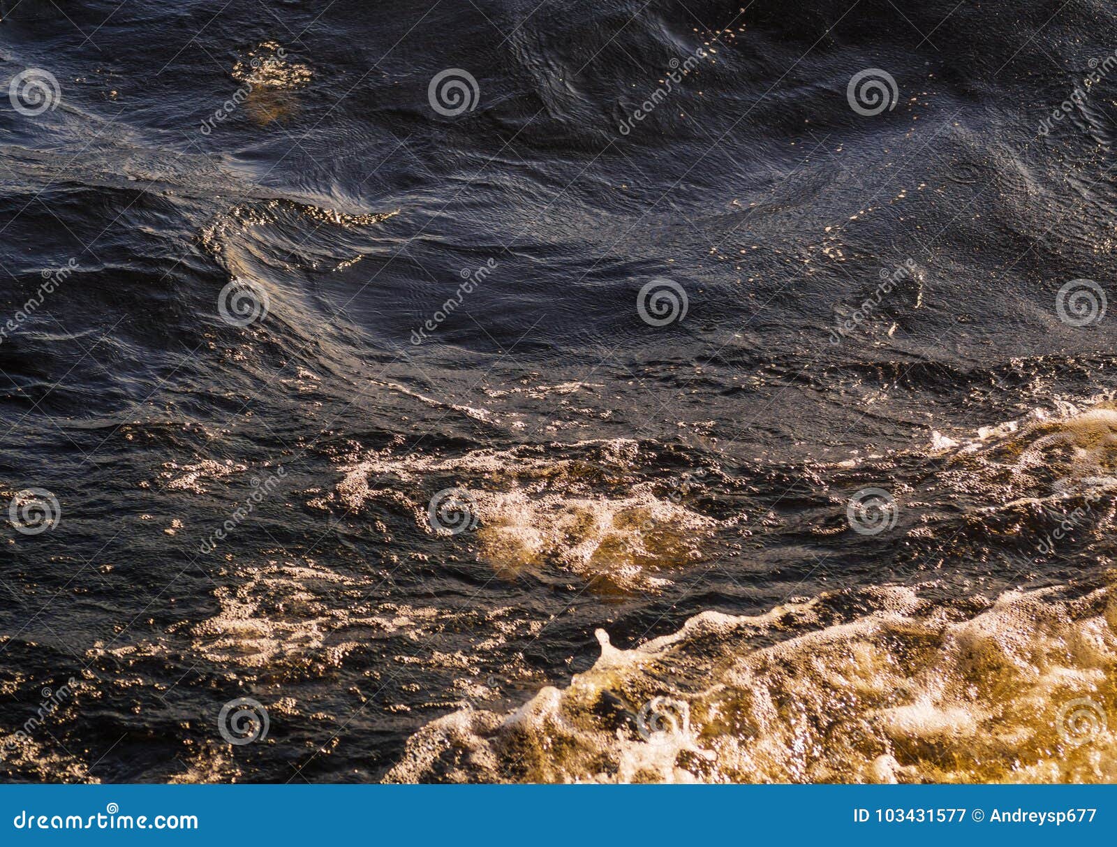 The Rising Sea Wave at Sunset. Stock Image - Image of seascape, aqua ...