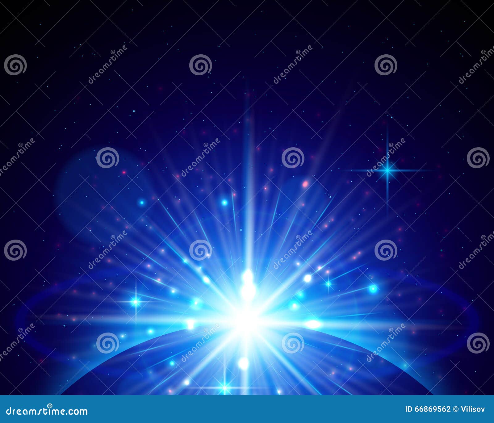 Rising star stock vector. Illustration of horizon, effect - 66869562