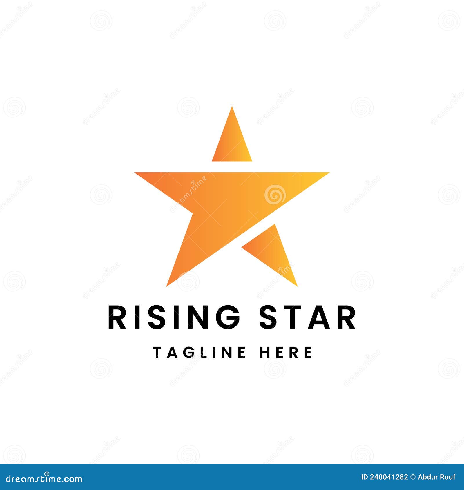 Rising Star Vector Logo Design Stock Vector - Illustration of corporate ...