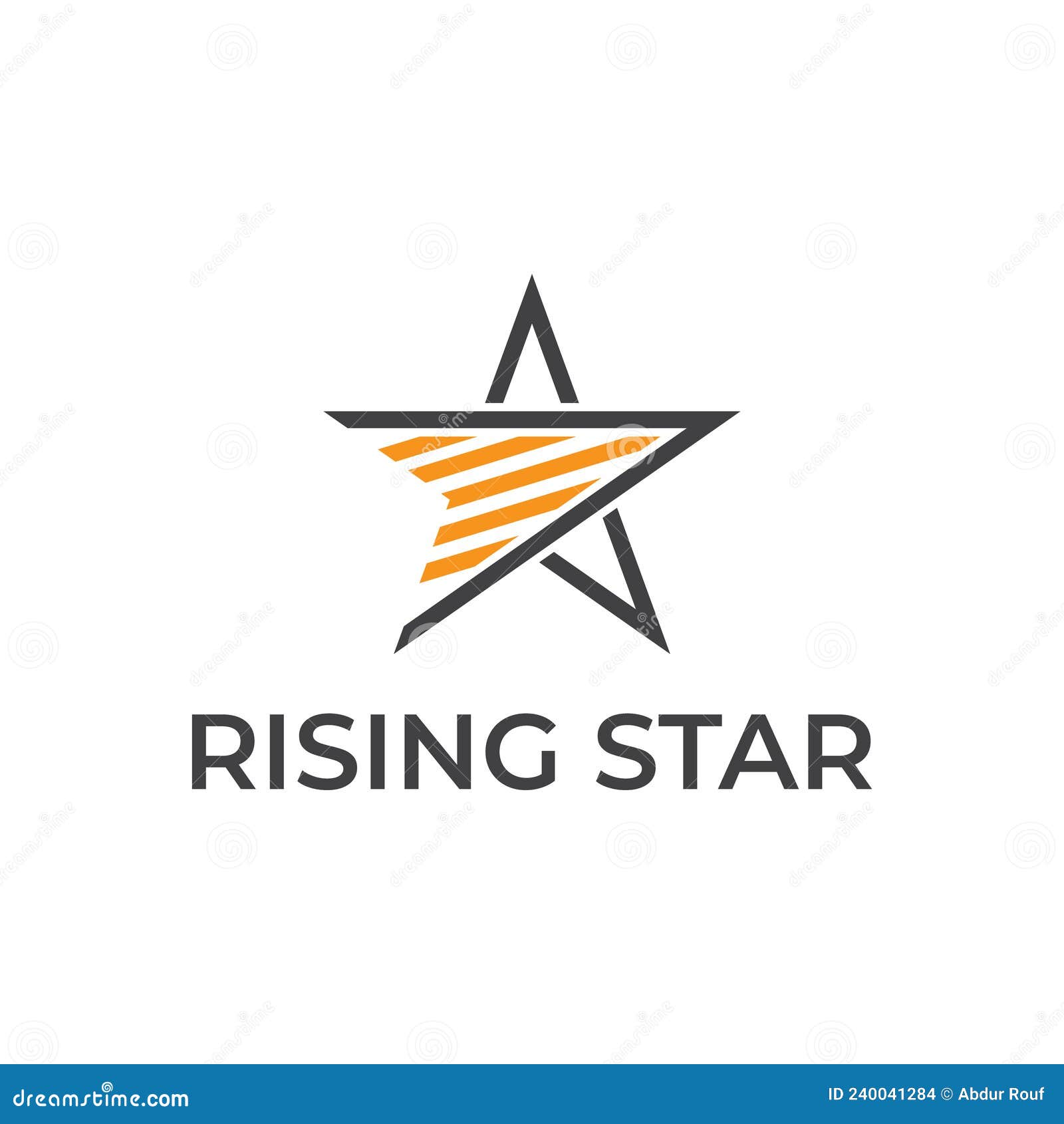 Rising Star Vector Logo Design Stock Vector - Illustration of elegant ...
