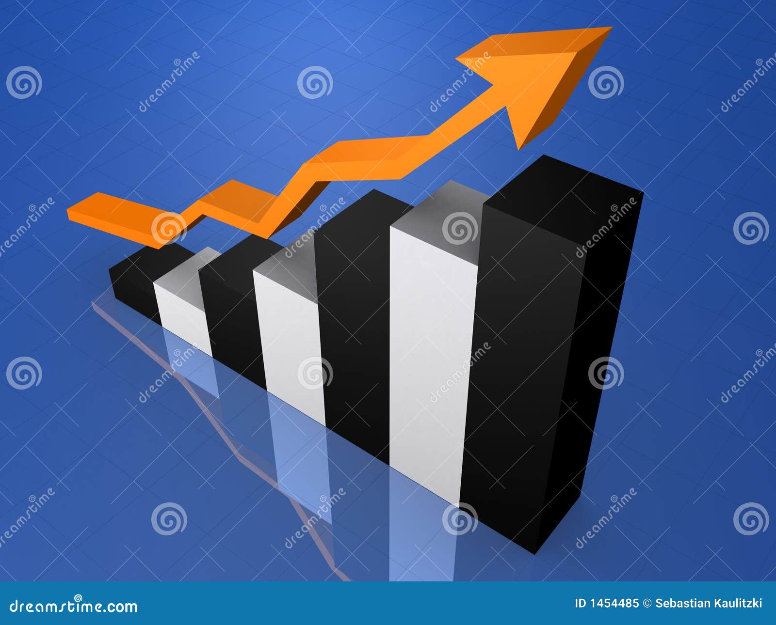Rising statistic stock illustration. Illustration of business - 1454485