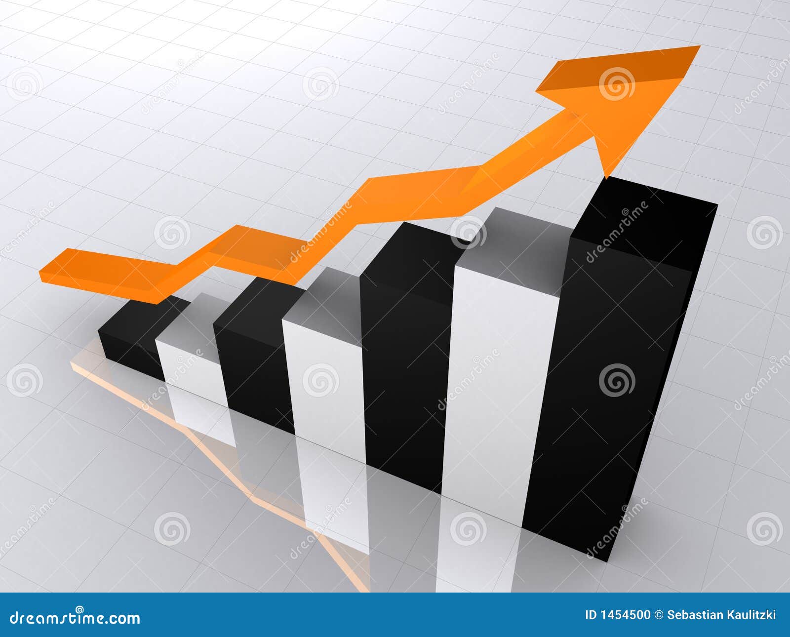 Rising statistic stock illustration. Illustration of graph - 1454500