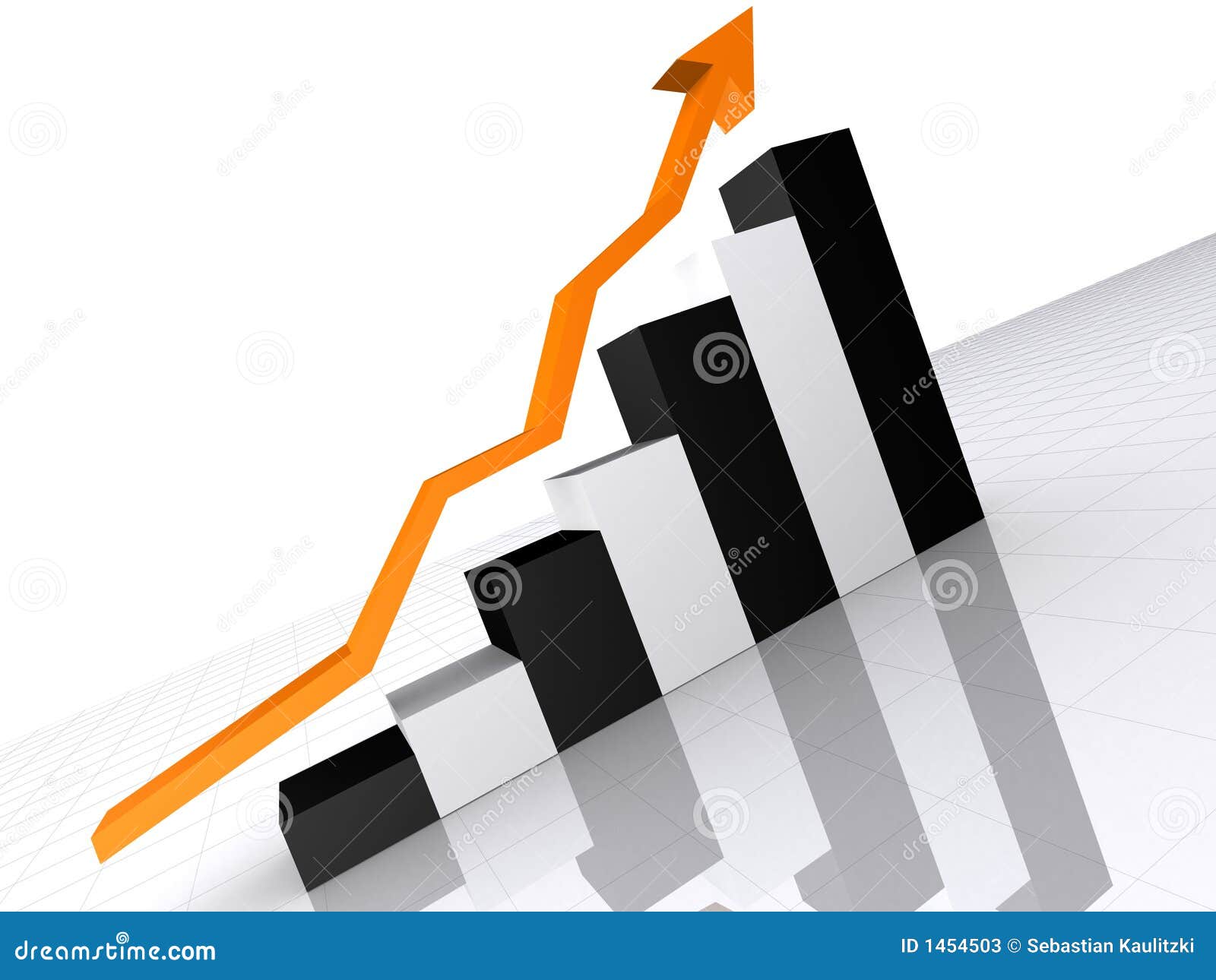 Rising statistic stock illustration. Illustration of firm - 1454503