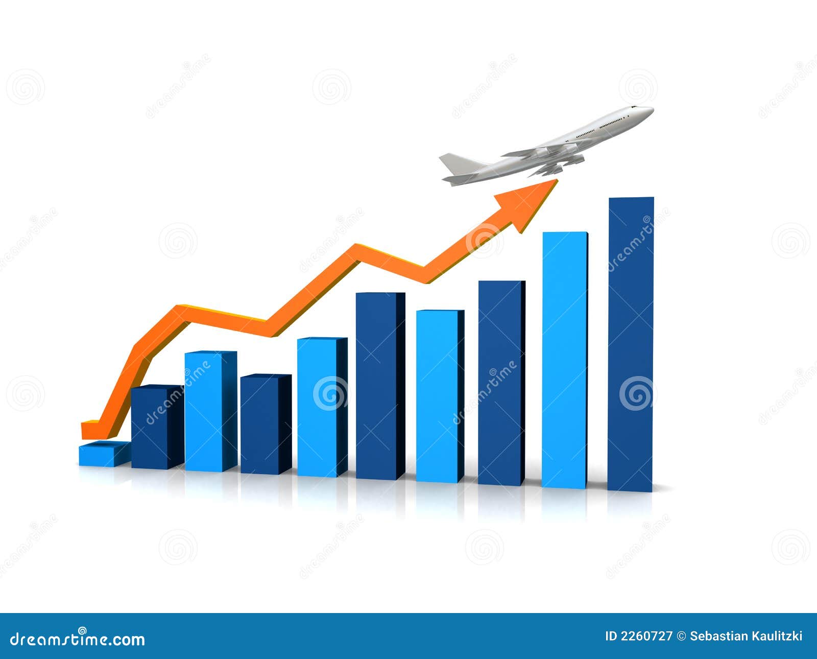 Rising statistic stock illustration. Illustration of goal - 2260727