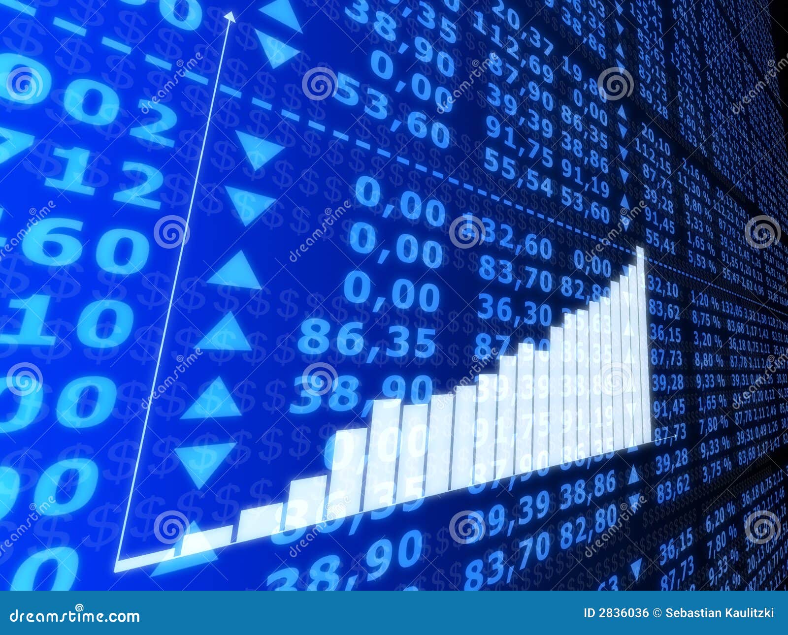 Rising statistic stock illustration. Illustration of graph - 2836036