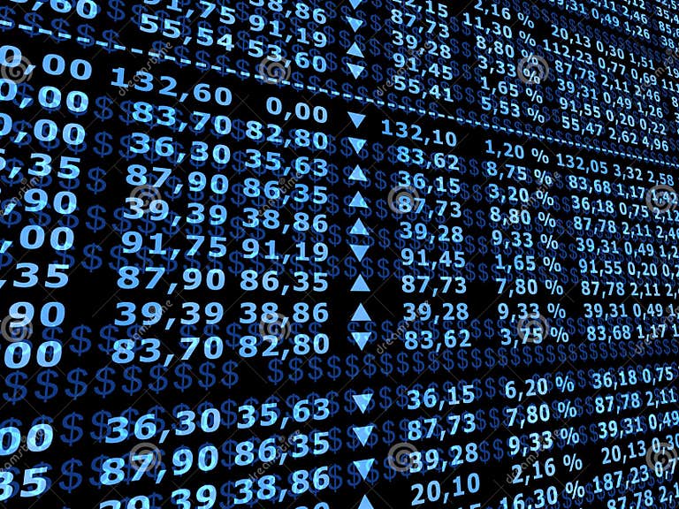 Rising stock numbers stock illustration. Illustration of bank - 2463178