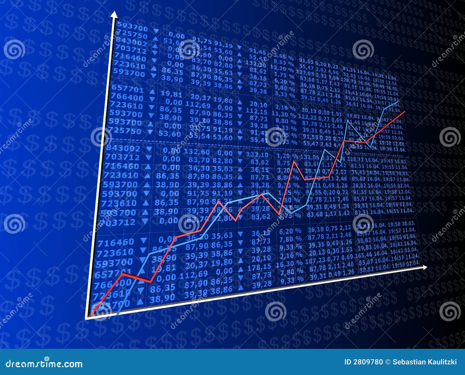 Rising stock numbers stock illustration. Illustration of capital - 2809780