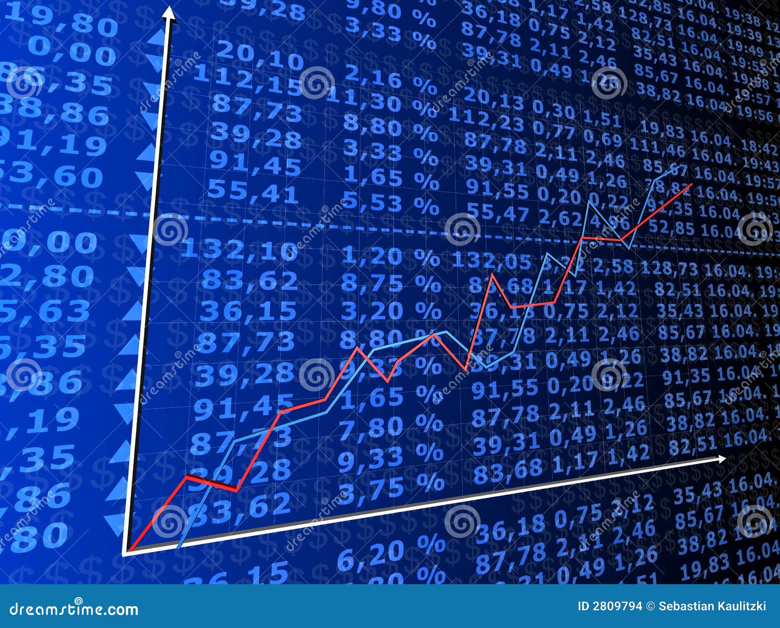 Rising Stock Market Chart Arrow Rallying Growth Recovery Concept ...